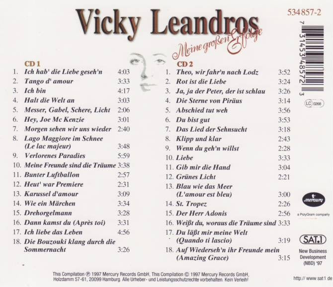 Vicky Leandros - Meine grossen Erfolge (2 CDs) – second-cd.de