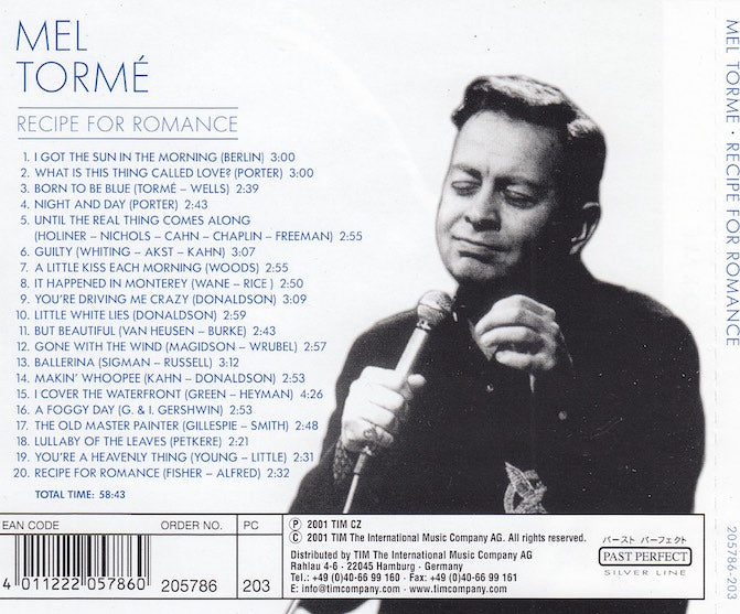 Mel Torme - Recipe for romance – second-cd.de