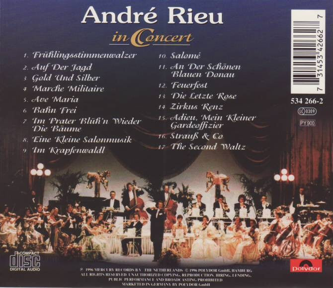 Andre Rieu - Andre Rieu in Concert – second-cd.de