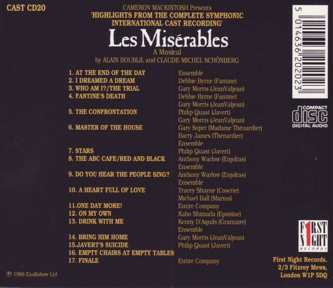 Musical - Les miserables (Highlights) – second-cd.de